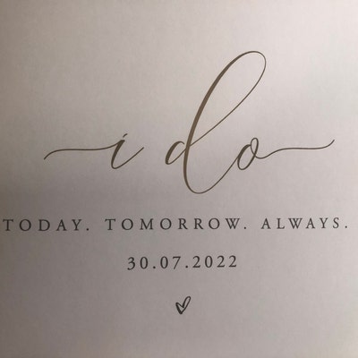 PERSONALISED Washington Script 'I Do' Wedding Card to My Groom Groom ...