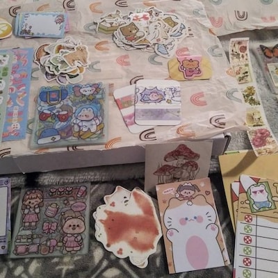 Cute Cartoon Sticker Sheet Bundle Random Mix of Adorable Japanese ...