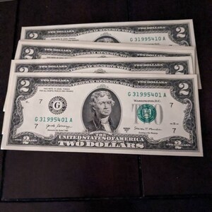 2017 Two Dollar Bill STAR NOTES Rare 2 Dollar Bill Currency - Etsy
