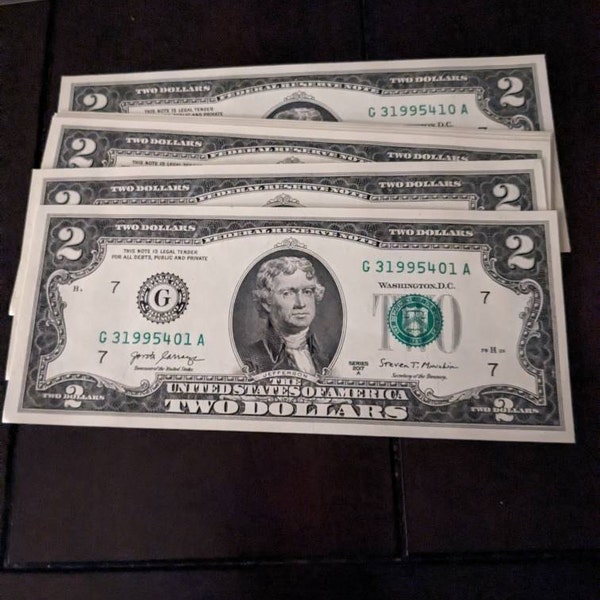 Lot of 10 CRISP Two Dollar Bills REAL Currency You Can Save or Spend - Etsy