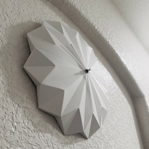 White Origami Wall Clock ELLA - Etsy