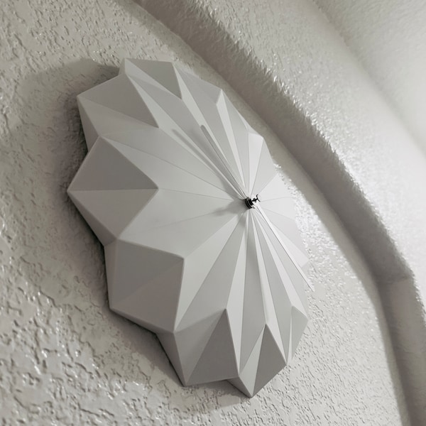 White Origami Wall Clock - SOLA - Etsy