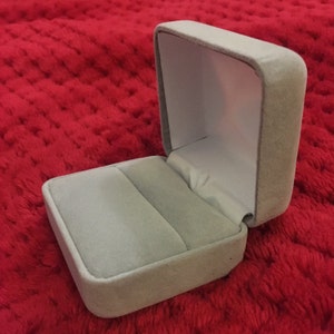 Grey Velvet Double Ring Box Box for Two Rings Wedding Ring - Etsy UK
