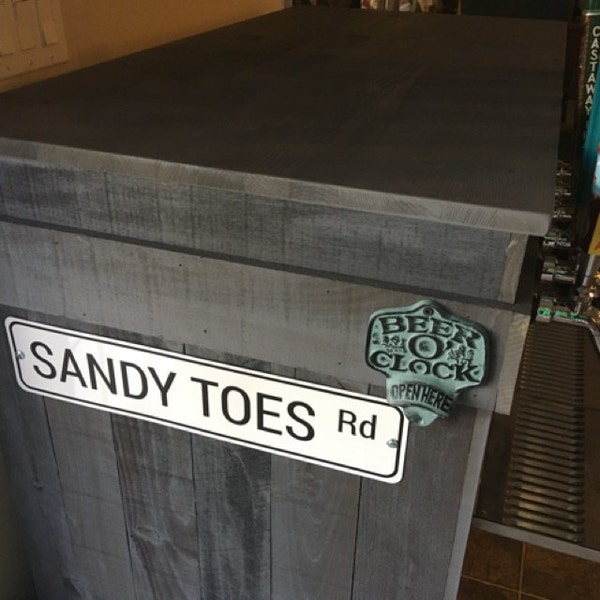 Sandy Toes Rd Sign, Custom Beach Street Sign, Ocean Lover Gift, Beach ...