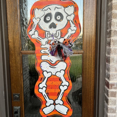 ONE Skeleton Door Hanger - Etsy