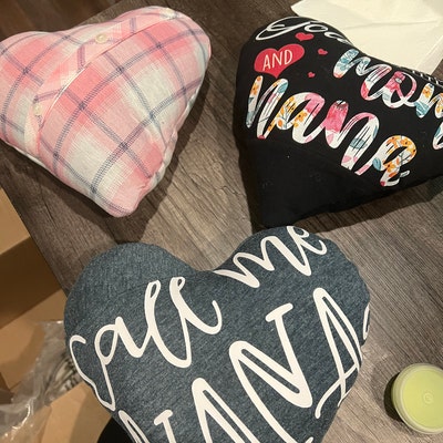 Heart Shaped Memory Pillow Made From a Loved Ones Shirt - Etsy