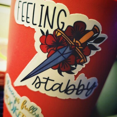 Feeling Stabby Sticker - Etsy