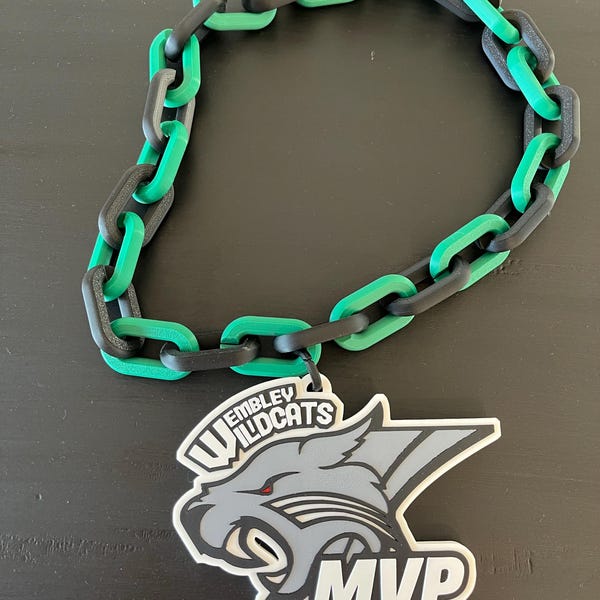 BIG CHAIN Sports Logo Necklace, Turn Over Chain, Player of the Game ...