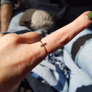 Bar Ring, Vertical Bar Ring, Simple Gold Ring, 14k Gold Filled Ring ...