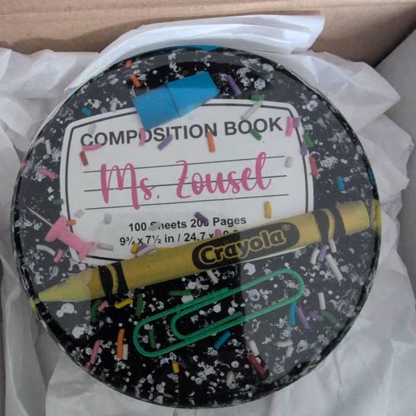 Teacher Personalized Epoxy Composition Coaster Teachers Gift Teachers ...