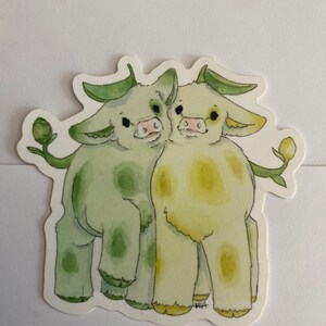 Lemon Lime Cows Sticker - Etsy