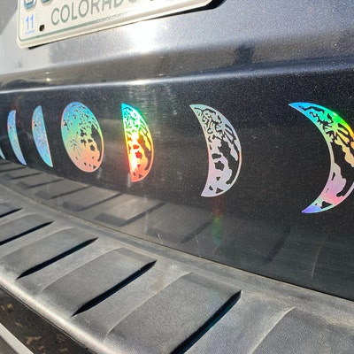 Color Shifting Vinyl Decal Phases of the Moon Sticker // Car Decal ...