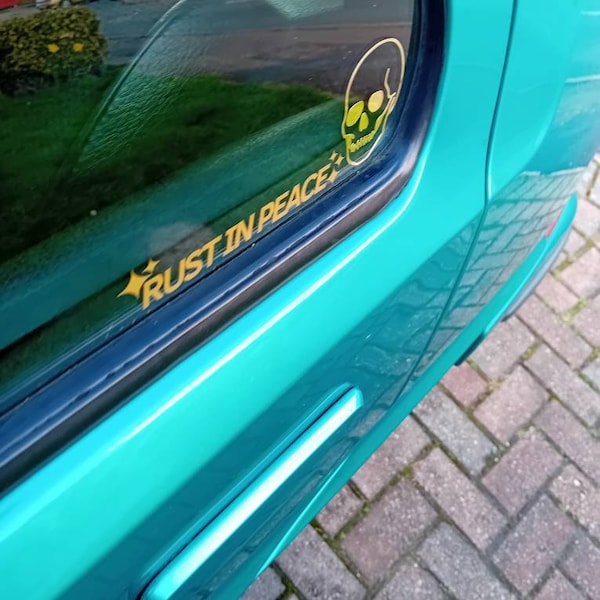 Rust in Peace • Punny Vinyl Sticker, Vinyl Decal, Joke Car Sticker, Car ...