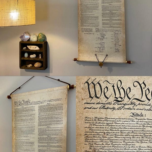 United States Constitution Wall Art - Constitutional Document Canvas ...