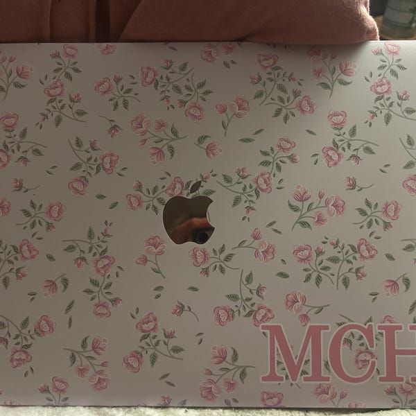 Monogram MacBook Case Aesthetic Initials MacBook Pro 13 14 Air 13 M2 M1 ...