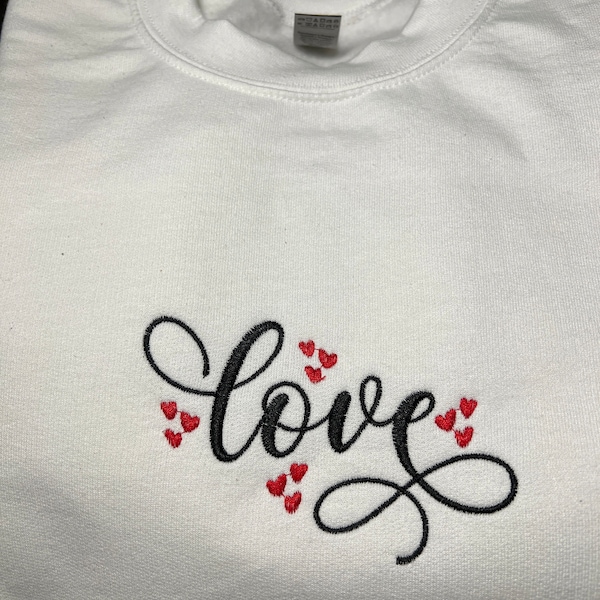Love Machine Embroidery Design. 4 Sizes. Valentine's Day Embroidery ...