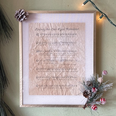 Printable Custom Music Sheet, Custom Song, Anniversary Gift, Birthday ...