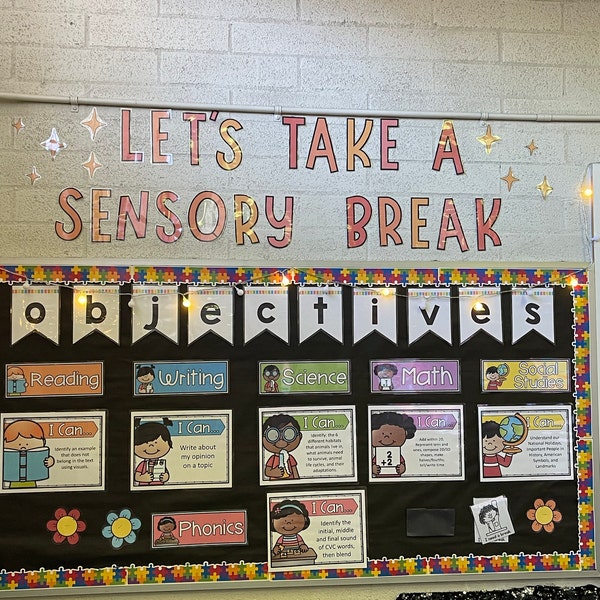 Let's Take a Sensory Break Digital Download Classroom Header, Instant ...