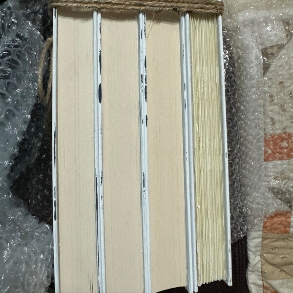 Adventure Quote Book Stack/ Book Lover Gift/ Library Decor/ Shabby Chic ...