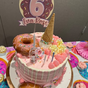 Four Ever Sweet Cake Topper 4 Ever Sweet Donut Theme Cake - Etsy