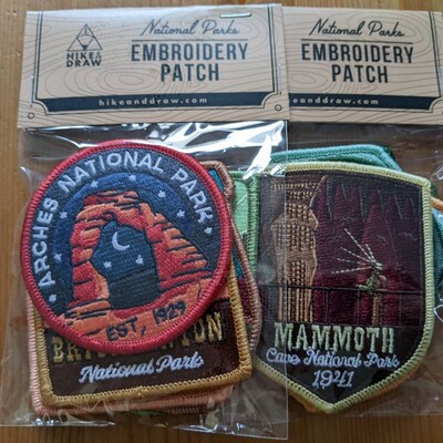 Embroidered Iron-on National Park Patches, GET 5, 10, 20, 30, 50 ...