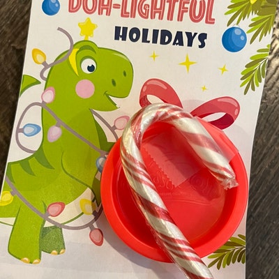 Play Dough Christmas Gift Card Printable Class Holiday Gifts Non-candy ...