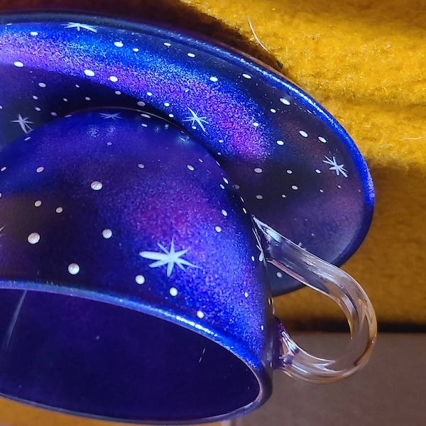 Galaxy Tea Cup and Saucer Set, Astrology Celestial Gift Starry Night ...