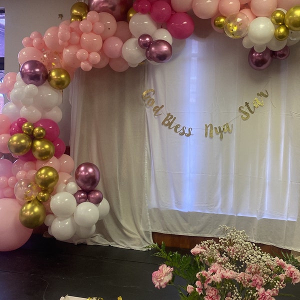 Custom God Bless Banner, God Bless Name Sign, Baptism Banner, Baptism ...