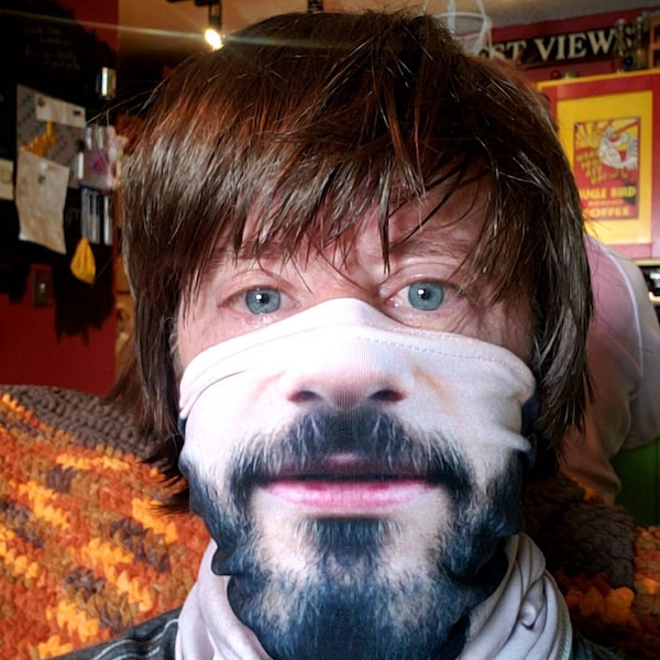 Blue and Yellow Macaw Parrot Face Mask, Neck Gaiter, Washable Reusable ...