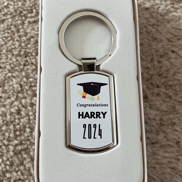 Personalised Graduation Keyring - Graduation Gift, Personalised ...