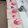 Flower Handprint Art Gift Mothers Day Gift Gigi Handprint Art DIY Hand ...