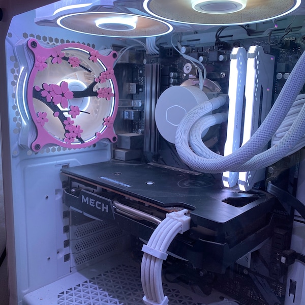 Sakura Cherry Blossom Branch Collection Dual Color Gaming Computer ...