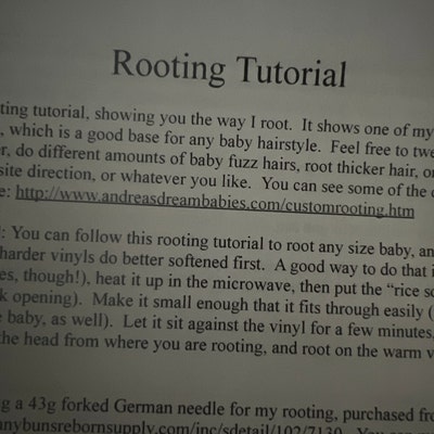 Reborn Rooting Tutorial for Professional Baby Doll Hair Instructions ...