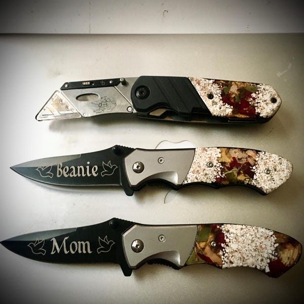 Custom Engraved Cremation Keepsake Knife. HIGH QUALITY & Free Priority ...