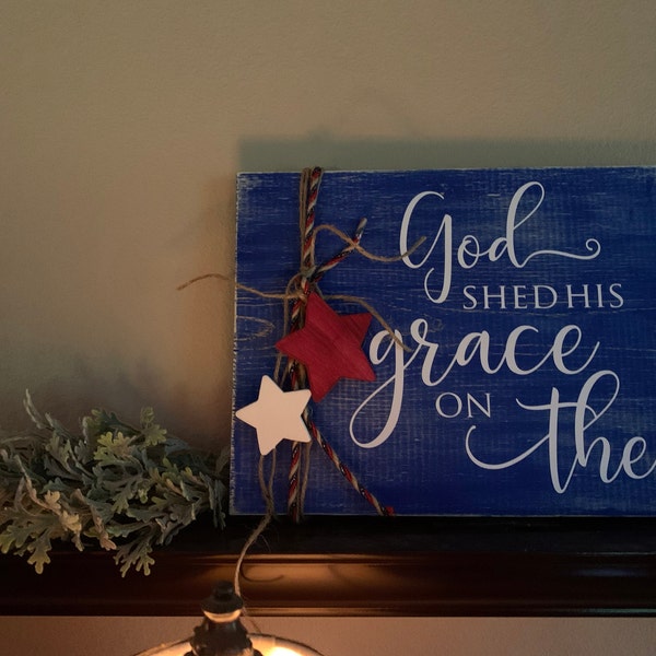 God Shed His Grace on Thee SVG DXF, Patriotic Svg, 4th of July Cut File ...