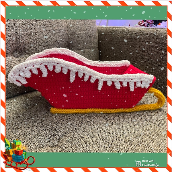 Gingerbread Sleight+santa's Sleight Crochet Pattern - Etsy