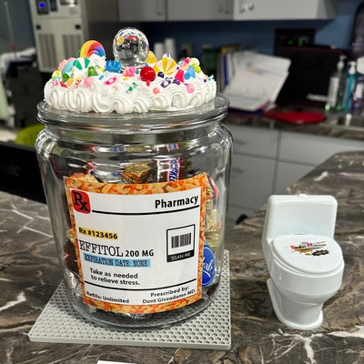 Funny Glass Candy Jar With Lid, Motivational Candy Jar, College Gift ...