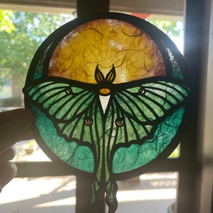 Luna Moth Papercraft Suncatcher Moons Grace - Etsy