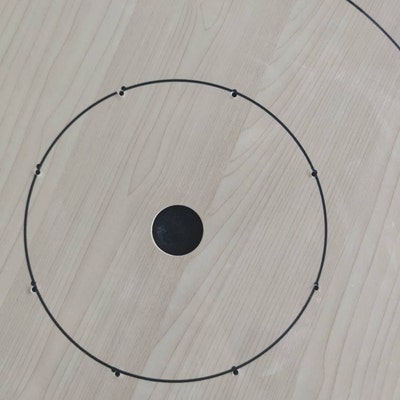 Crokinole Board Game 'dark' Tournament Board, Discs, Carrom Powder ...