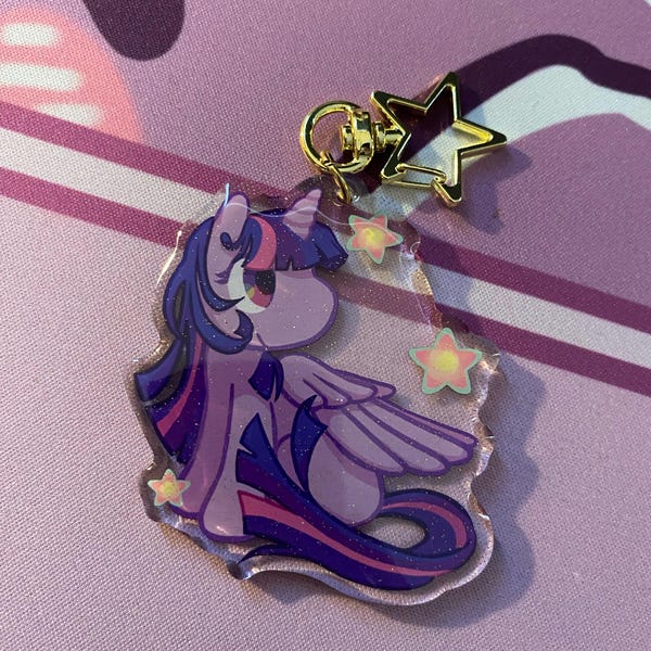 MLP Glitter Keychains - Etsy