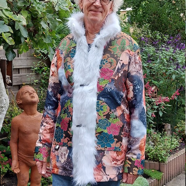 Long Xxl Coat/duster Pimp Jacket/long Bomber Jacket/festival Clothing ...