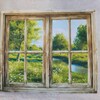 Dollhouse Miniature Faux Window Scene 1:12 Scale | Dollhouse Faux Wall ...
