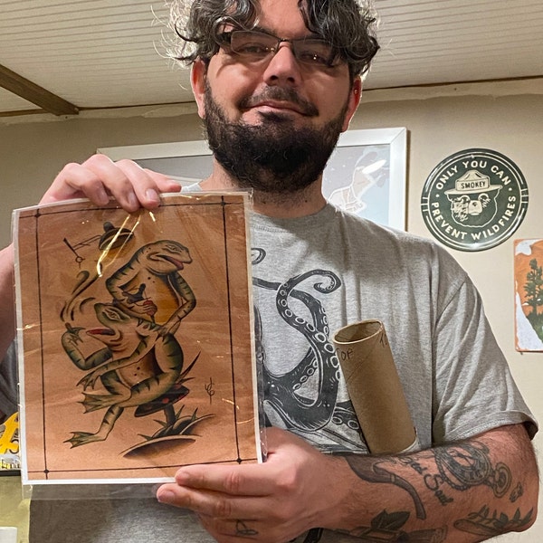 Reaper American Traditional Tattoo Flash Print - Etsy