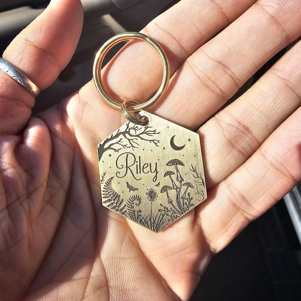 CUSTOMISABLE Dog Breed Silhouette Dog Tag, Choose Dog Breed ...