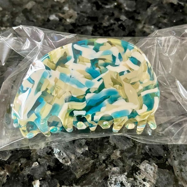 Middle Size 7.5cm Shell Shape Hair Claw, Spring Colour Cellulose ...