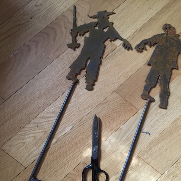 Metal Zombie Farmer Yard Stake: Undead Garden Decor - Etsy