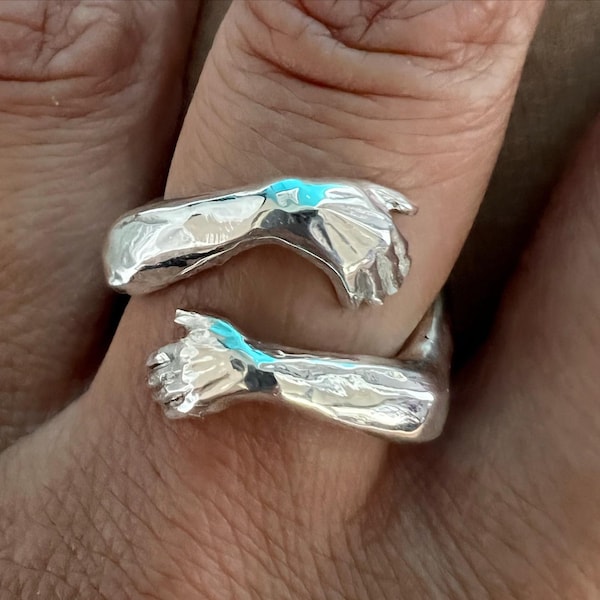 The Original Hug Ring. Handmade in London From Recycled Sterling Silver ...