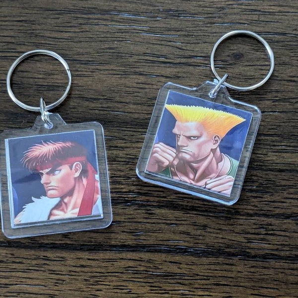 Nintendo Wii Game Art Video Game Keychain Chain Hanger Pendent 2 Sided ...