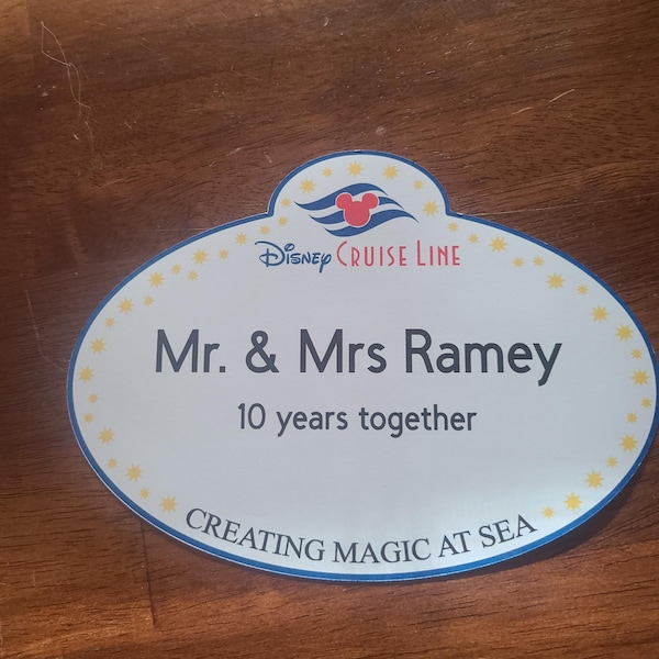 Cruise Name Tag Cut File, Wish, Cruise Line, Cast Member Badge, Name ...