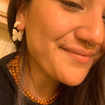 6mm White Butterfly Plugs 2 Gauge Carved Bone Butterfly - Etsy